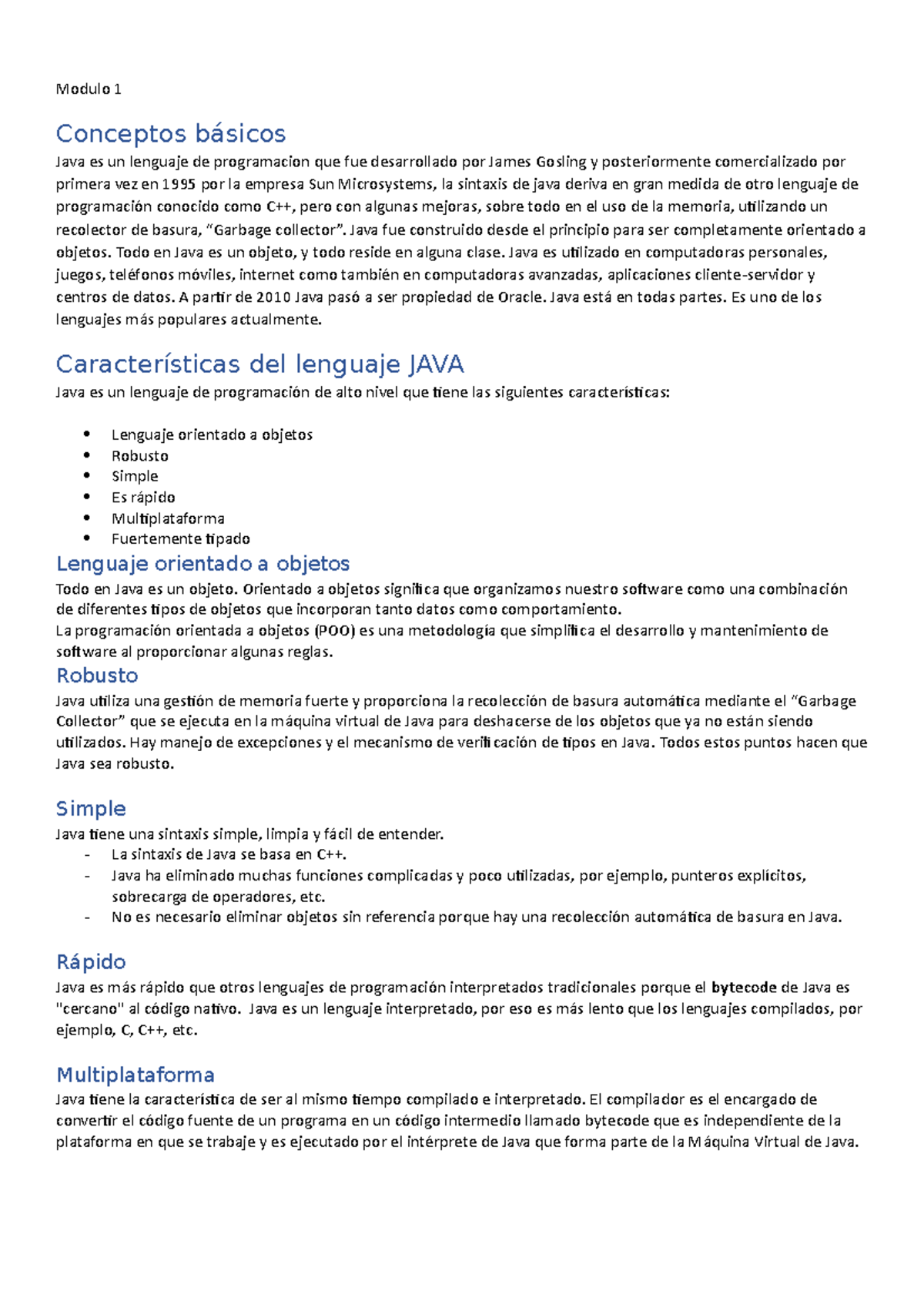 Modulo 1 JAVA - Algoritmos y Estructuras de Datos I - Modulo 1 ...