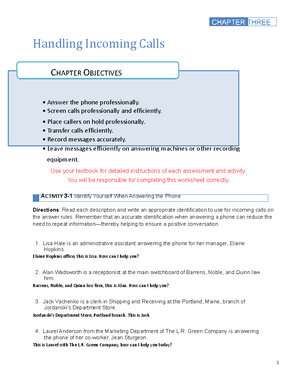 Chapter 4 Worksheet Assessment Activity - Mikaela Christianson ...