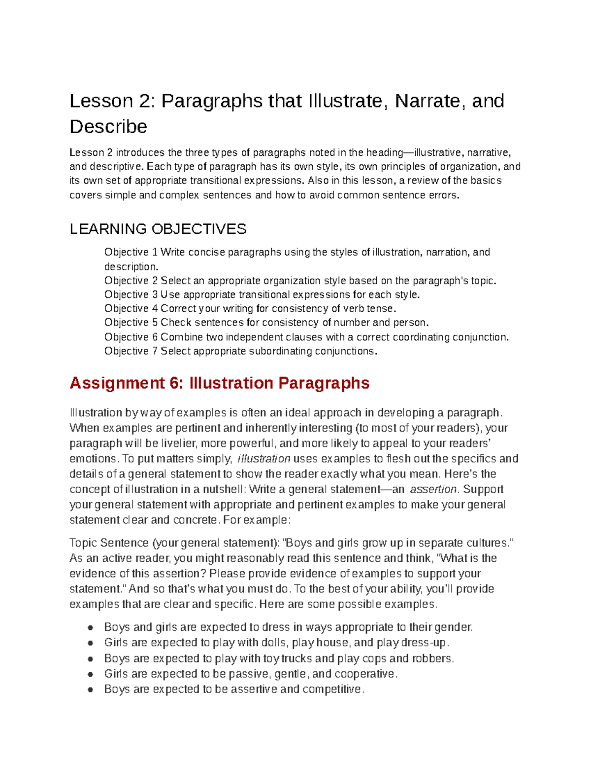 Lesson 2 Lecture Notes Week 2 Notes English Composition 1 Semester 1 ...