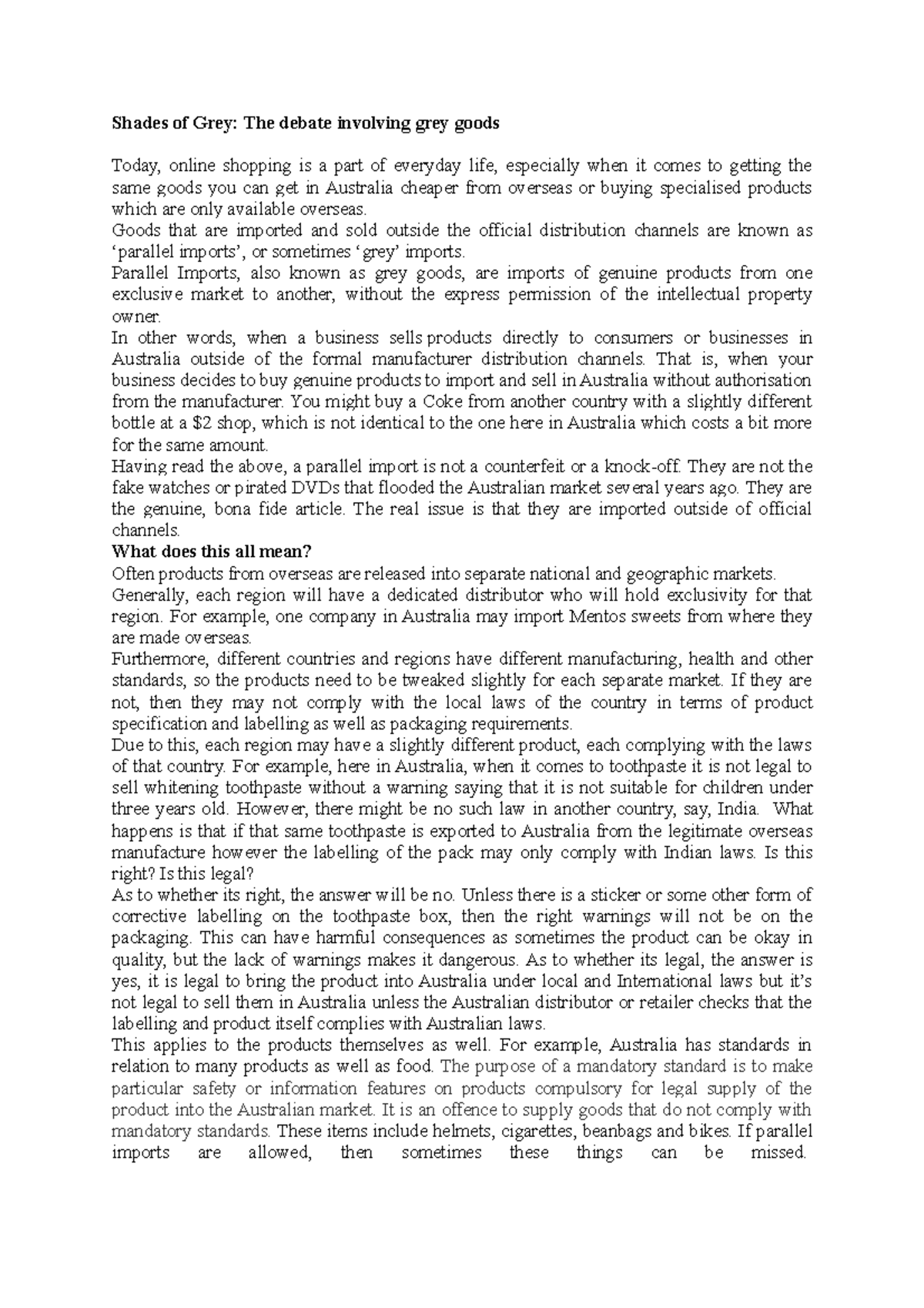 Shades of Grey - Blog Post - Shades of Grey: The debate involving grey ...