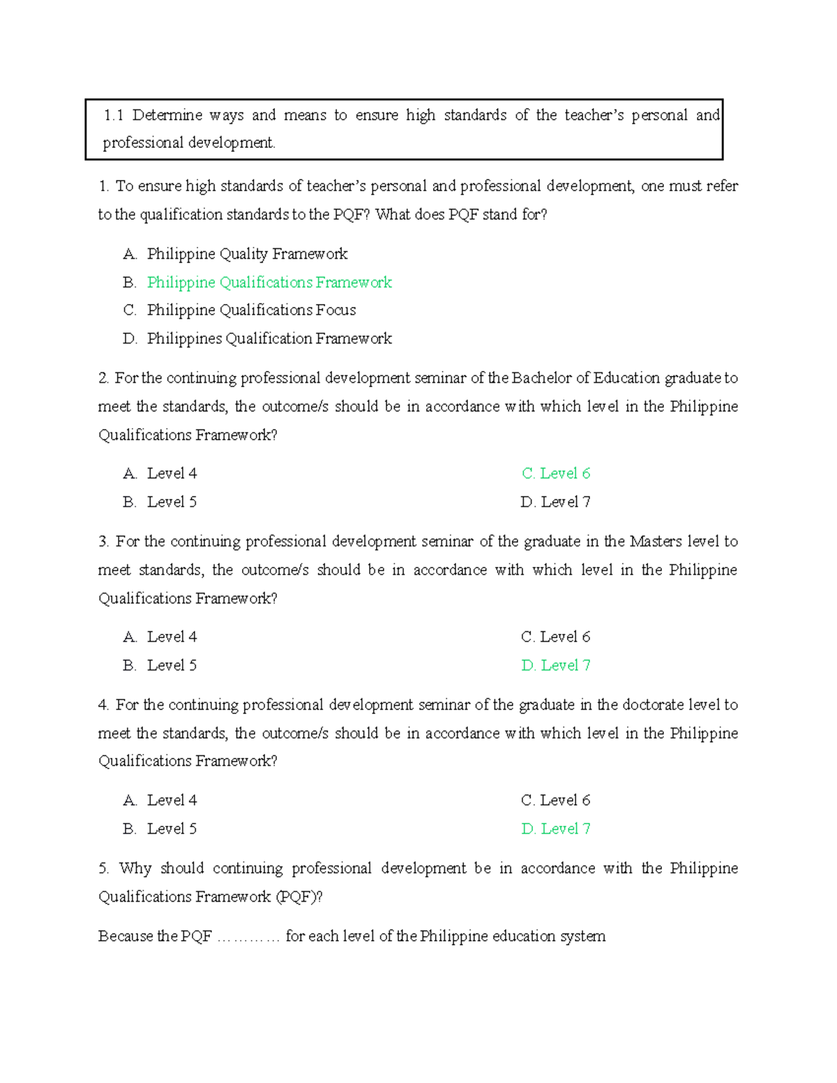 1. Teaching Profession, Social Dimension OF Education - To ensure high ...