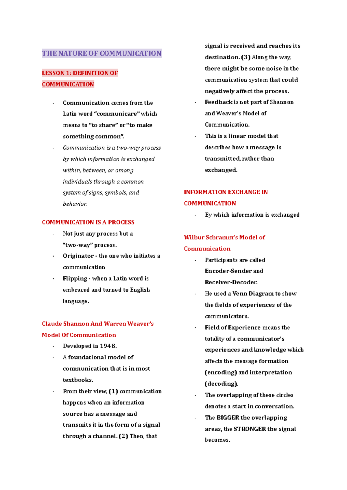 Pur Com-Reviewer - Oral Communication Reviewer - THE NATURE OF ...