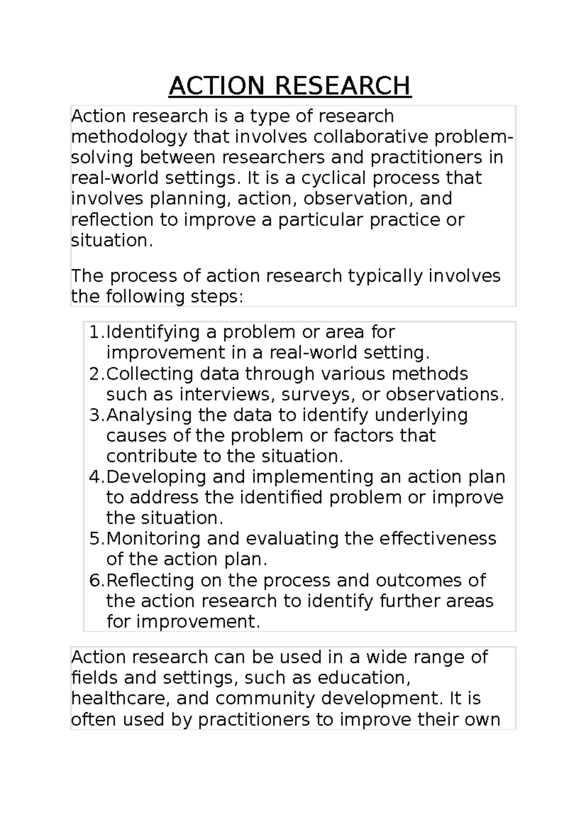 Action Research ACTION RESEARCH Action Research Is A Type Of Research action-research-action-research-action-research-is-a-type-of-research