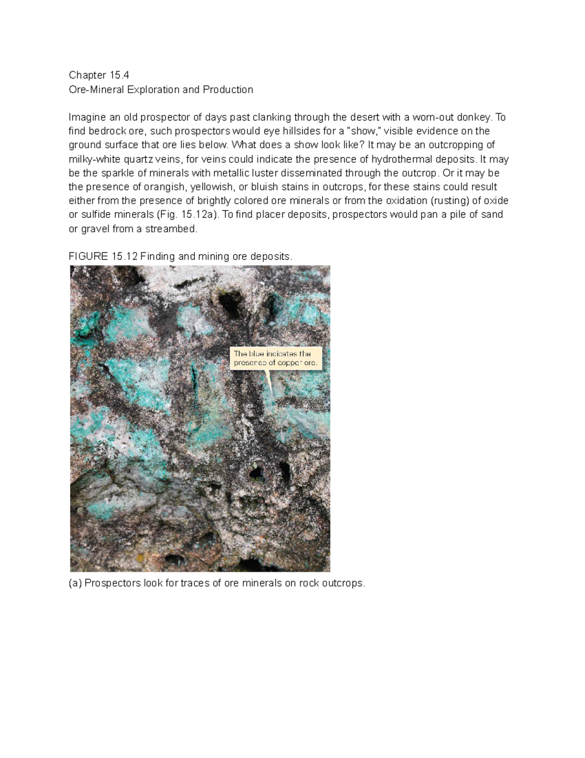 15 4 Ore Mineral Exploration And Production Chapter 15 Ore Mineral Exploration And Production