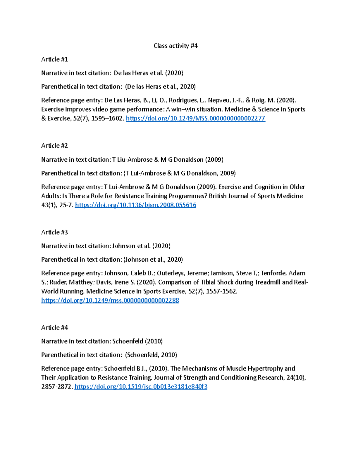 Class activity 4 - Instructor is Estep - Class activity # Article ...