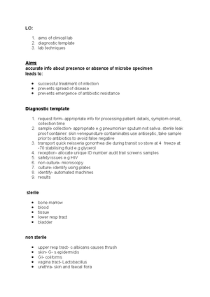 Lecture 8 - Syphilis - BY3FC1- Clinical and Food microbiology Lecture 8 ...