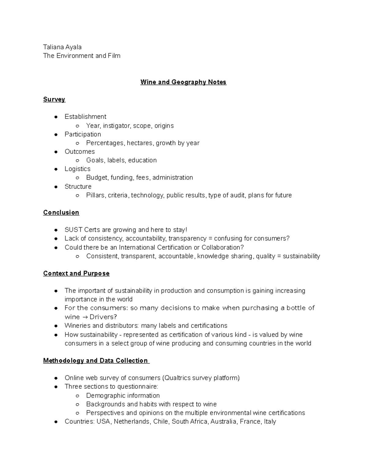 Wine and Geography - The professor I had was Daniel Moscovici. These ...