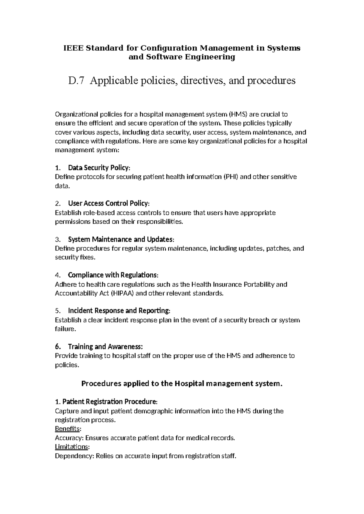 SCM phase 6 - IEEE Standard for Configuration Management in Systems and Software Engineering D ...