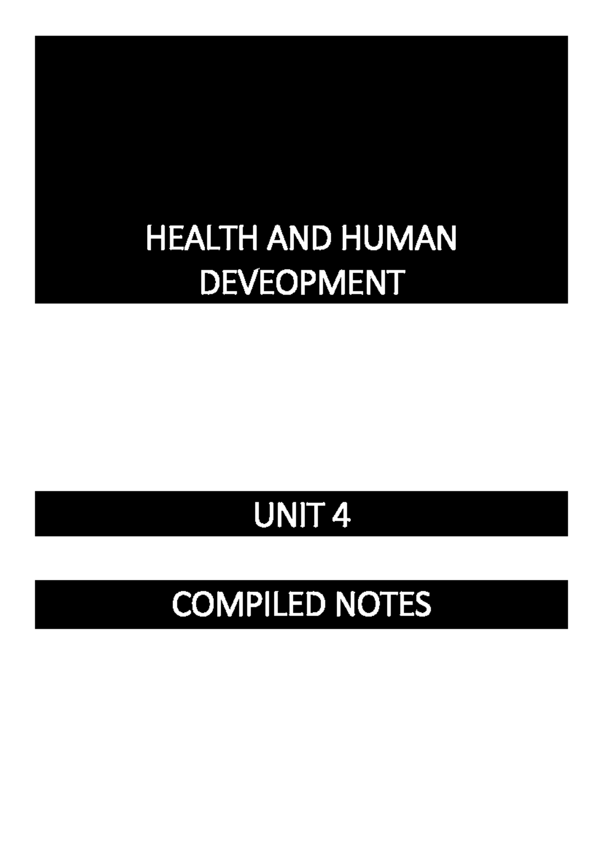 VCE UNIT 4 NOTES AOS 1 AOS 2 HHD SUMMARY NOTES - Studocu