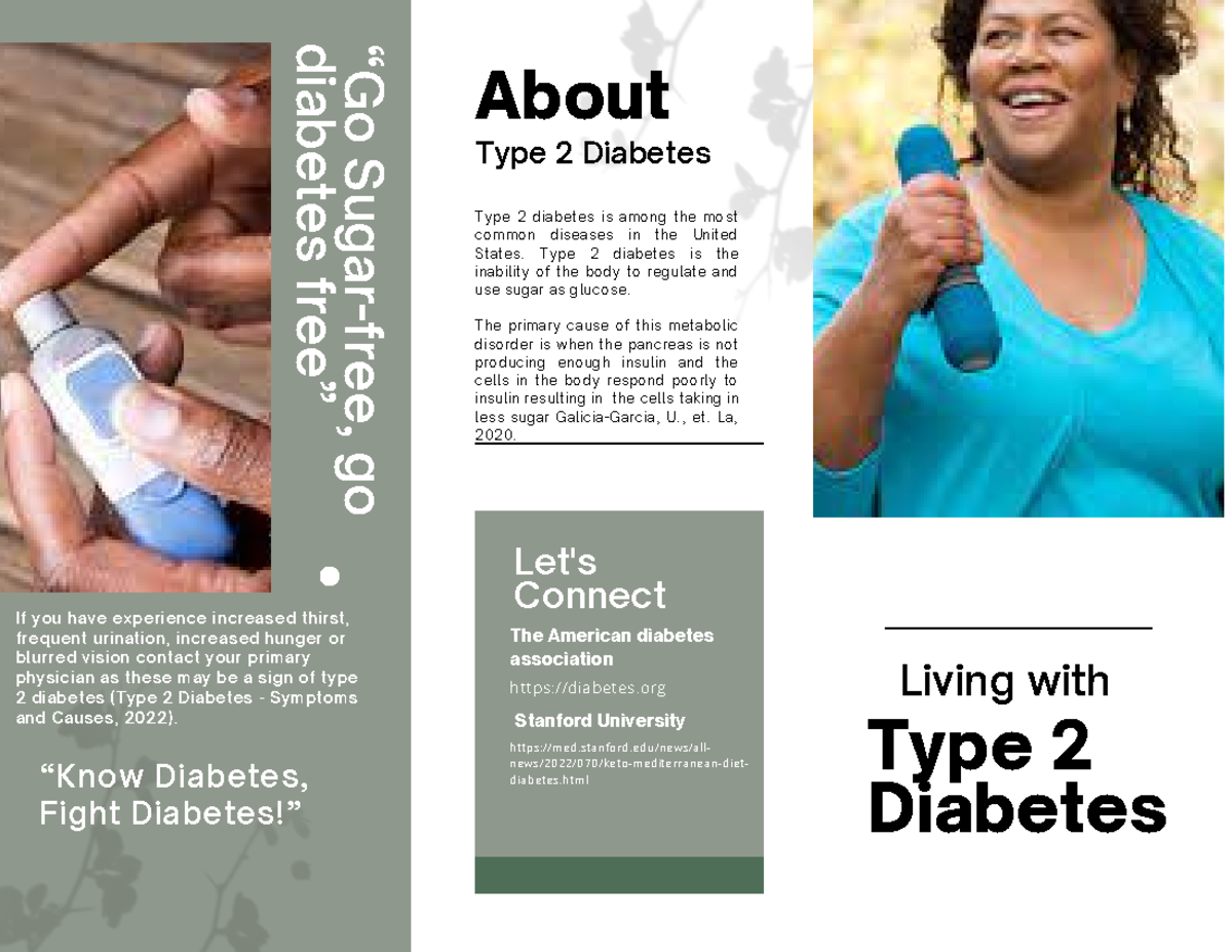 brochure on diabetes - “Know Diabetes, Fight Diabetes!” About diabetes ...