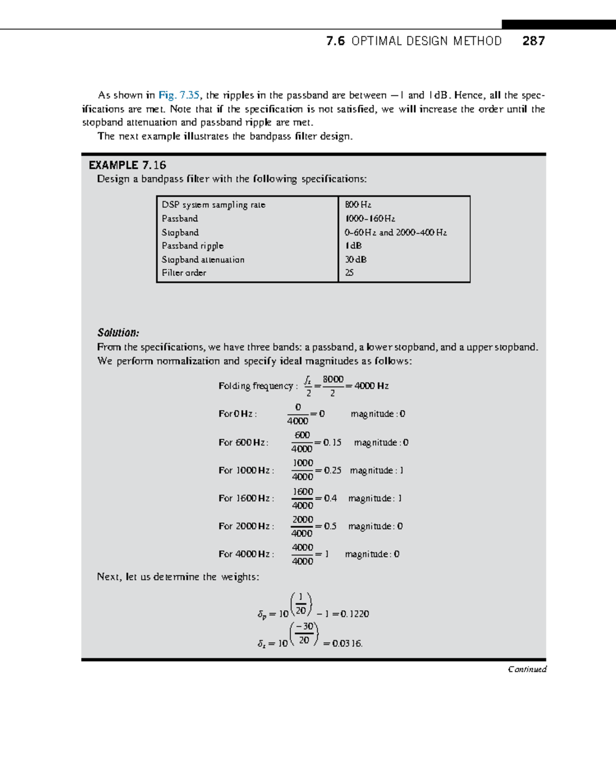 Finite Impulse Response As Shown In Fig 7 The Ripples In The Passband Are Between 1 And 1 Db