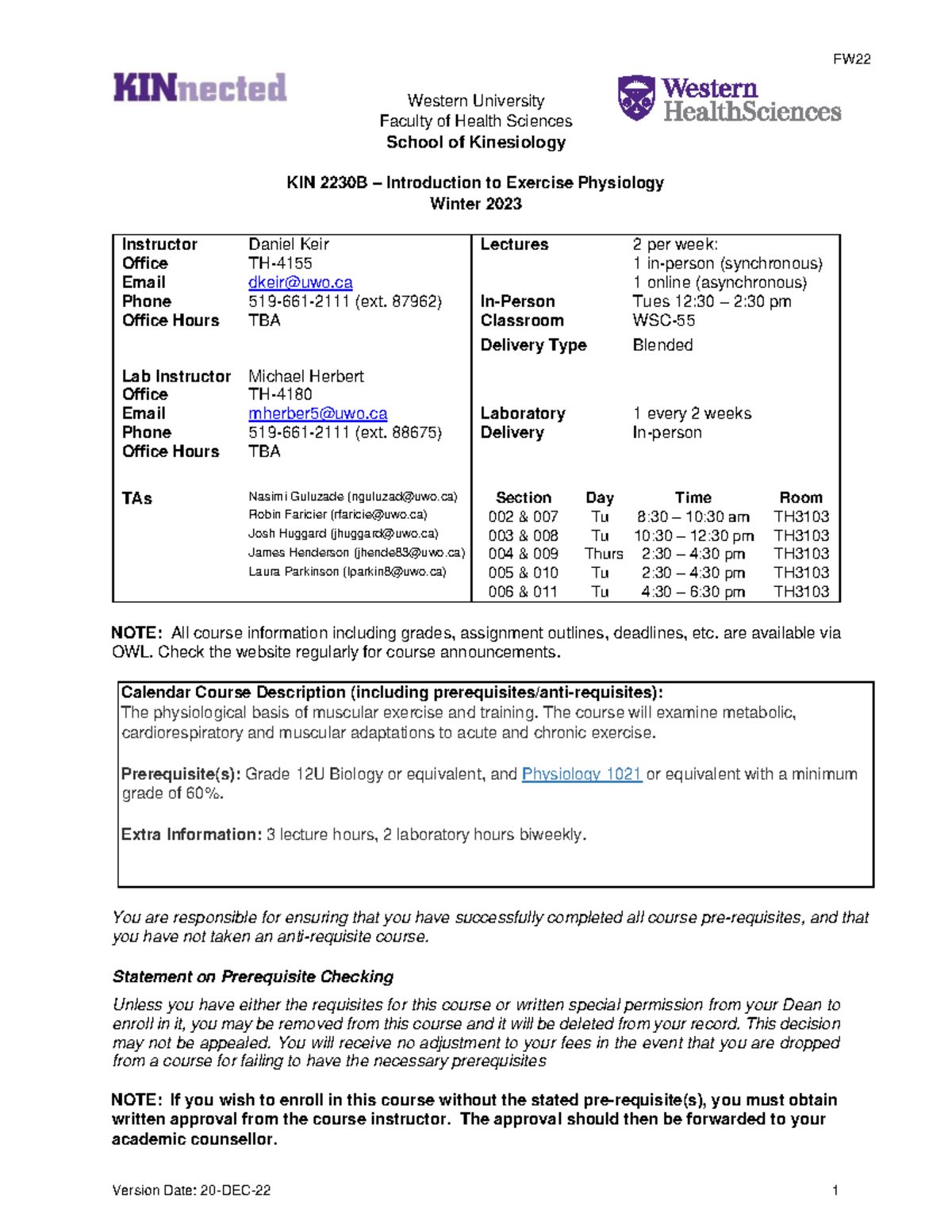 KIN+2230B+-+Introduction+to+Exercise+Physiology FW22 - FW Western ...