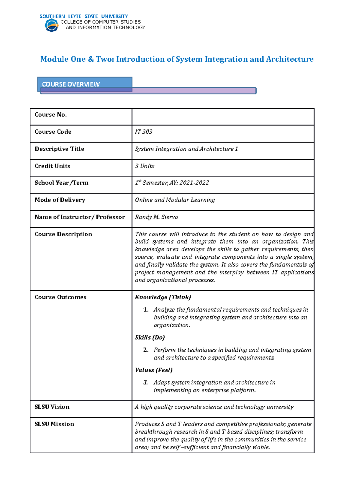 Module-1-2 - for upload - COLLEGE OF COMPUTER STUDIES AND INFORMATION ...