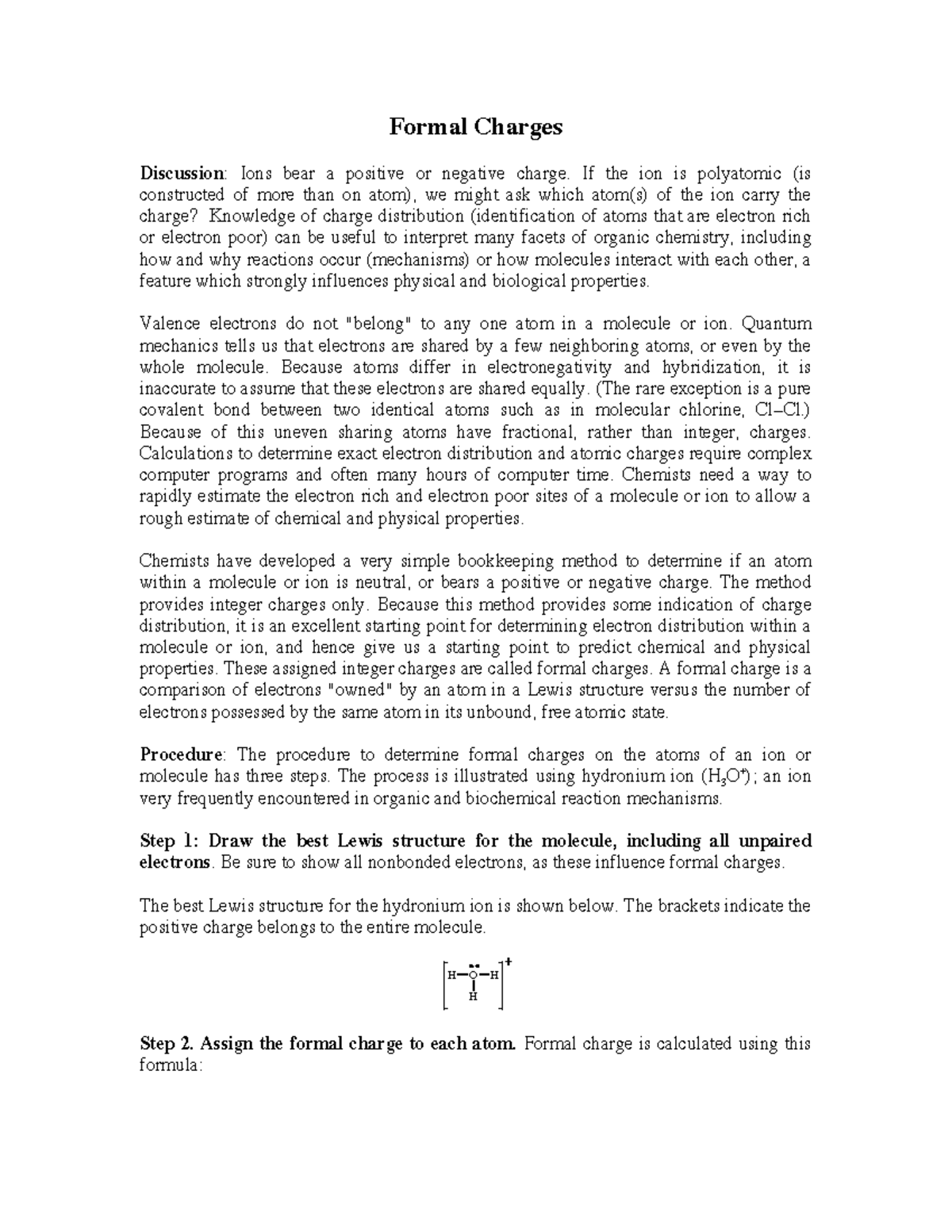 Formal Charges - Professor - Steven Hardinger - Formal Charges ...