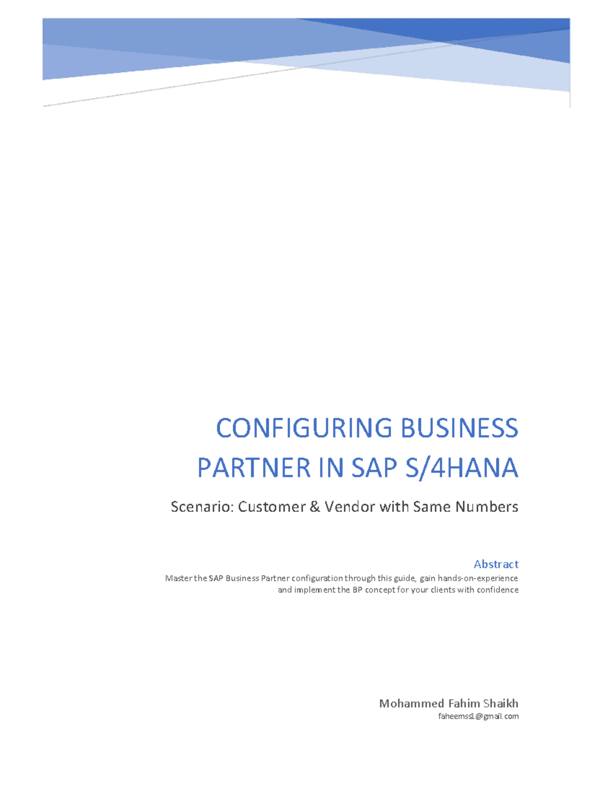 Sap S4hana Business Partner Configuration Guide Configuring Business Partner In Sap S 4hana