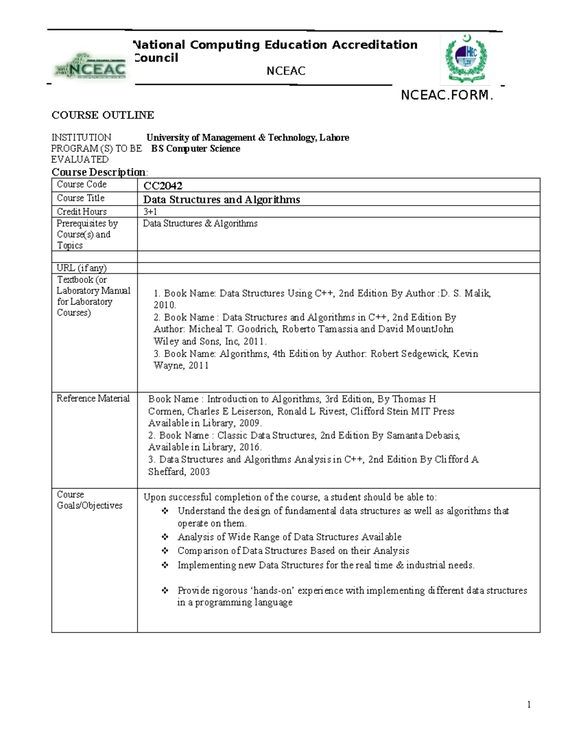 Fall 2023, DSA Outline - Summary Software engineering - NCEAC. Council ...