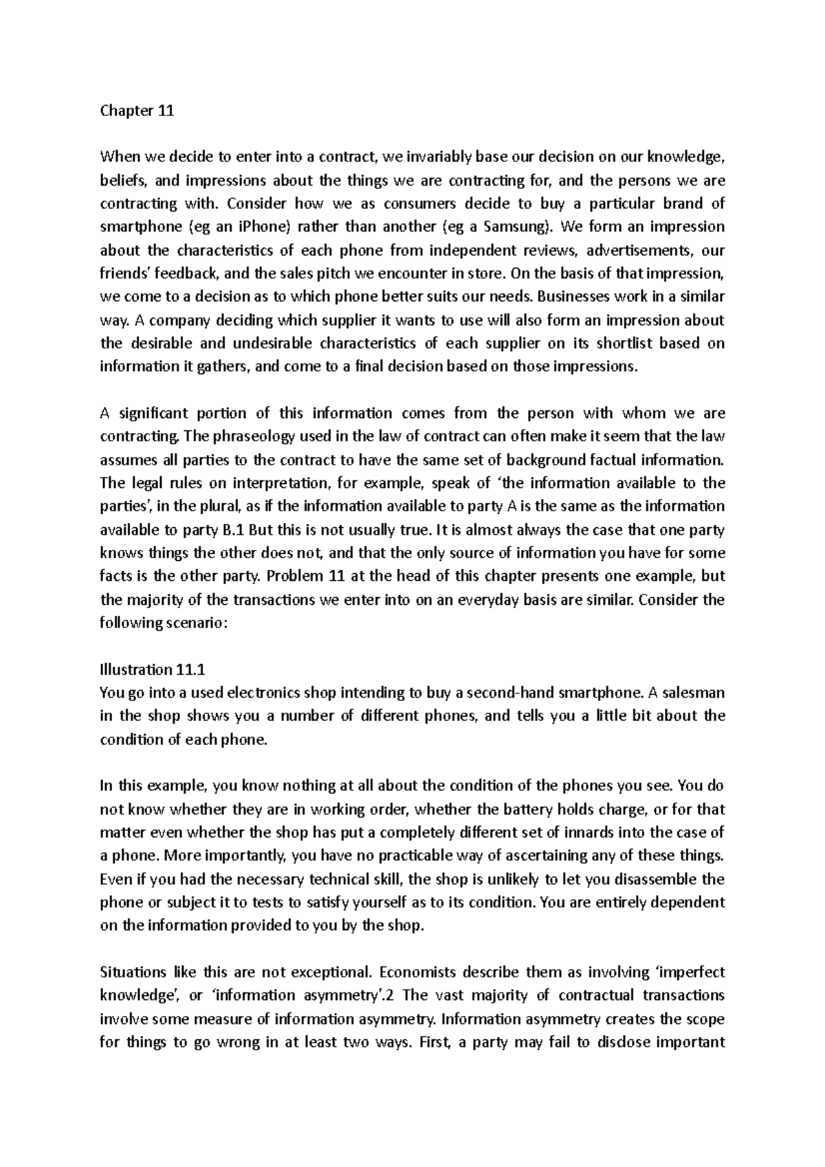 Chapter 11,12,13& summary - Chapter 11 When we decide to enter into a ...