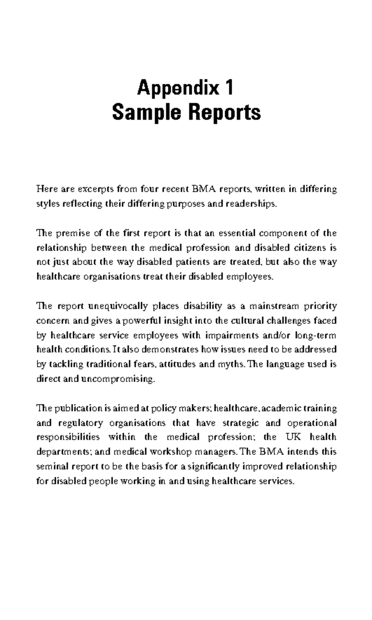 John Bowden (2009 ) Sample reports - Appendix 1 Sample Reports Here are ...