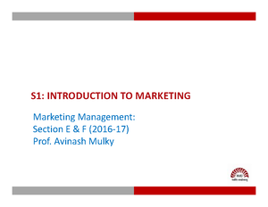 BBA 3A Unit 3 - Introduction to Marketing - IIT Kanpur - Studocu