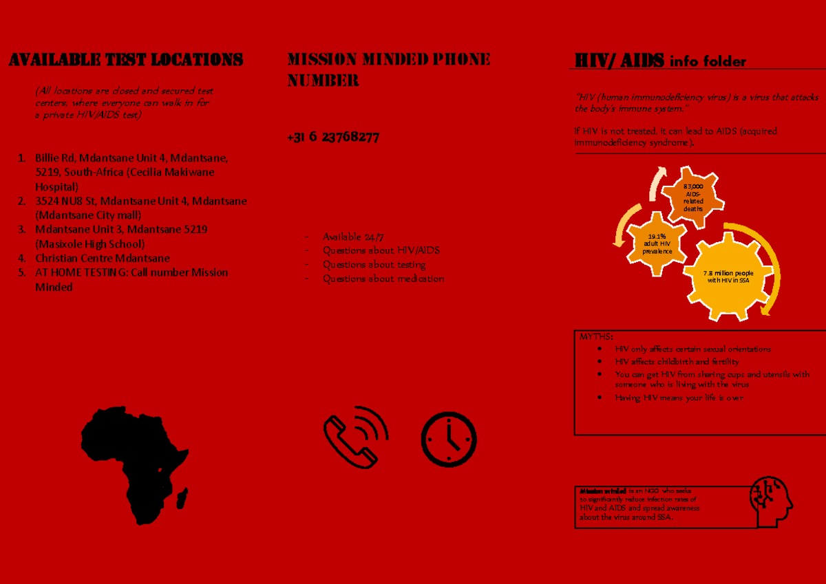 HIV AIDS folder final - Available test locations (All locations are ...