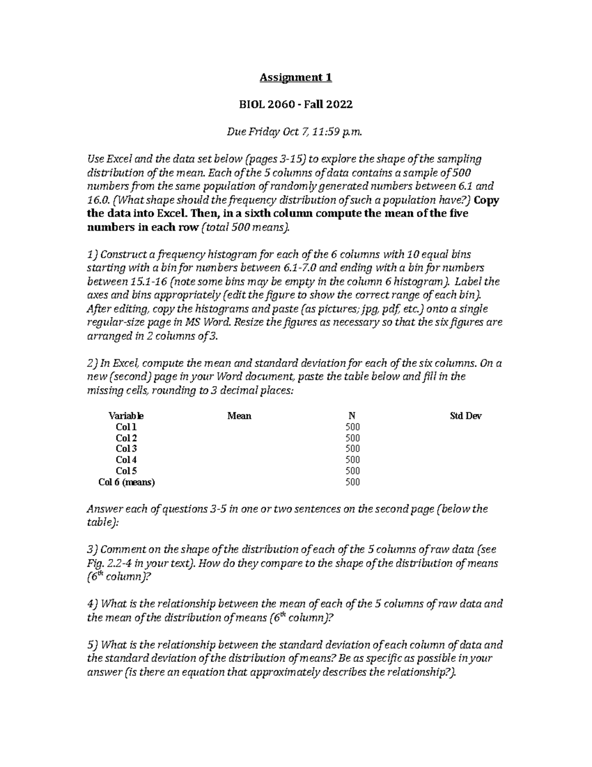 Sampling Distribution of Mean Analysis - Studocu