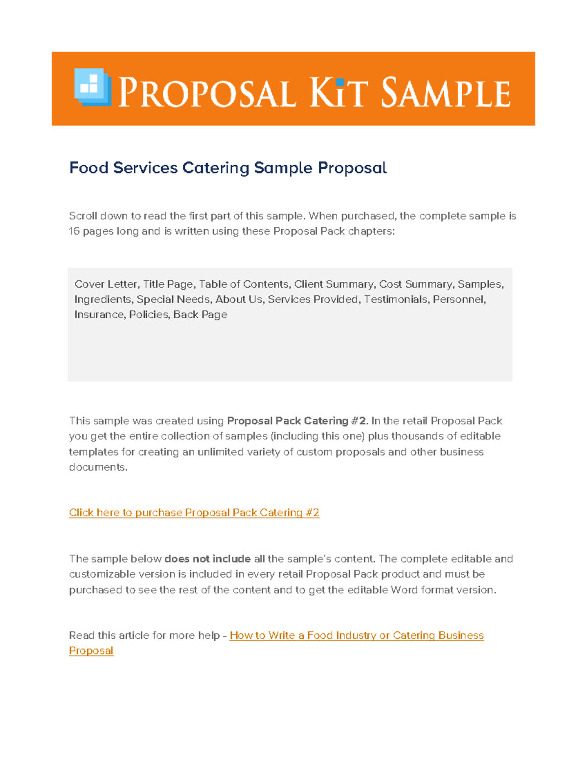 Sample-Catering-Proposal - Food Services Catering Sample Proposal ...