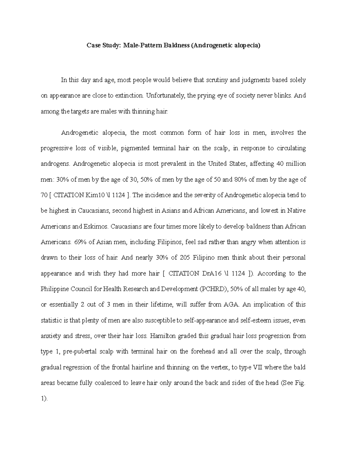Genetics in Molecular Basis Case study - Case Study: Male-Pattern ...