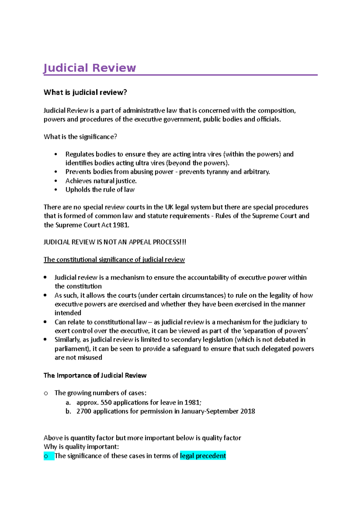 Judicial Review - Judicial Review What is judicial review? Judicial ...