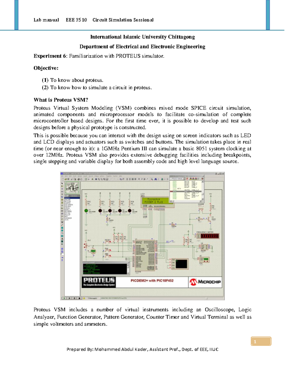 Exp-6 - 1 International Islamic University Chittagong Department of Electrical and Electronic ...