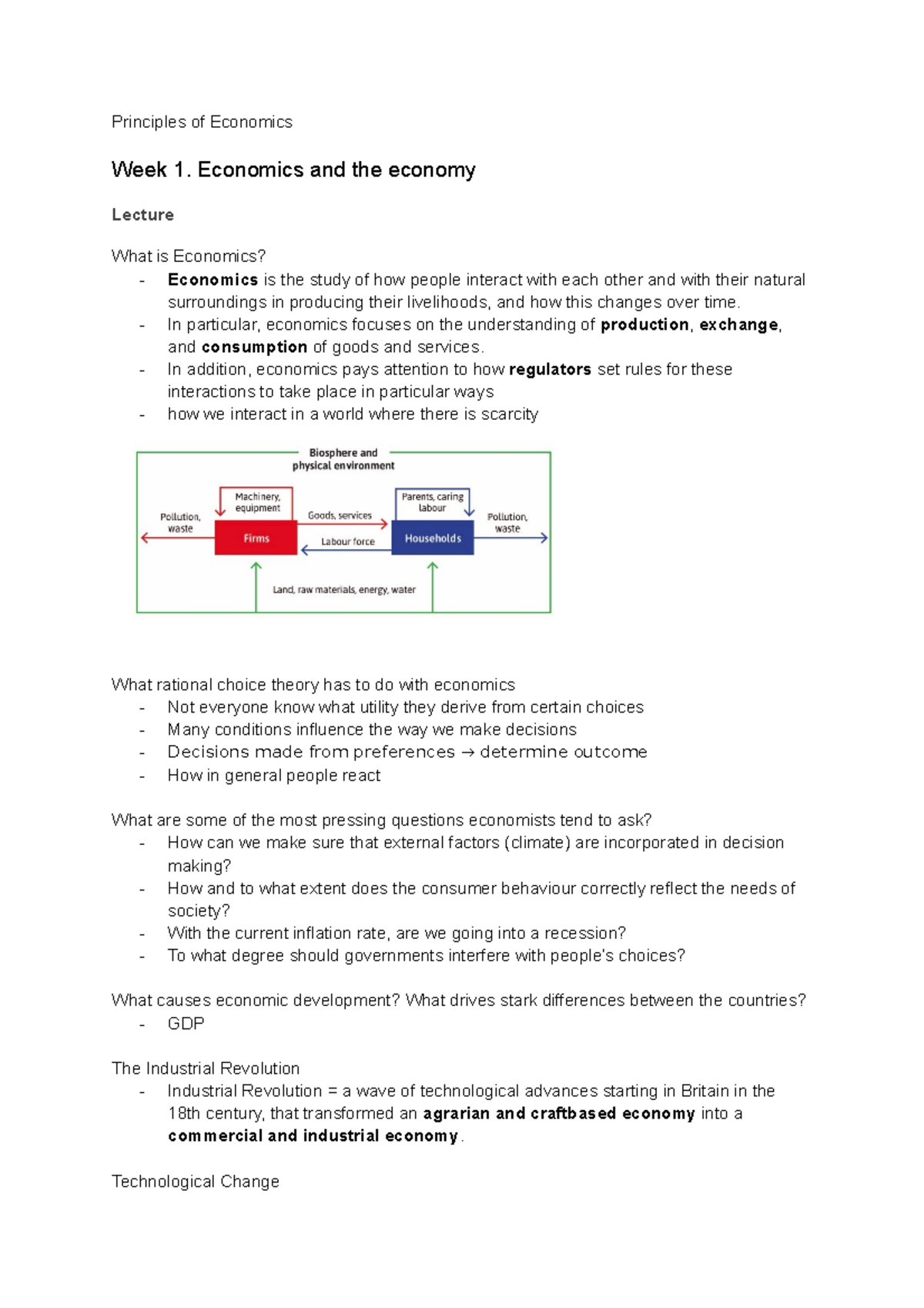 Principles of Economics - Economics and the economy Lecture What is ...