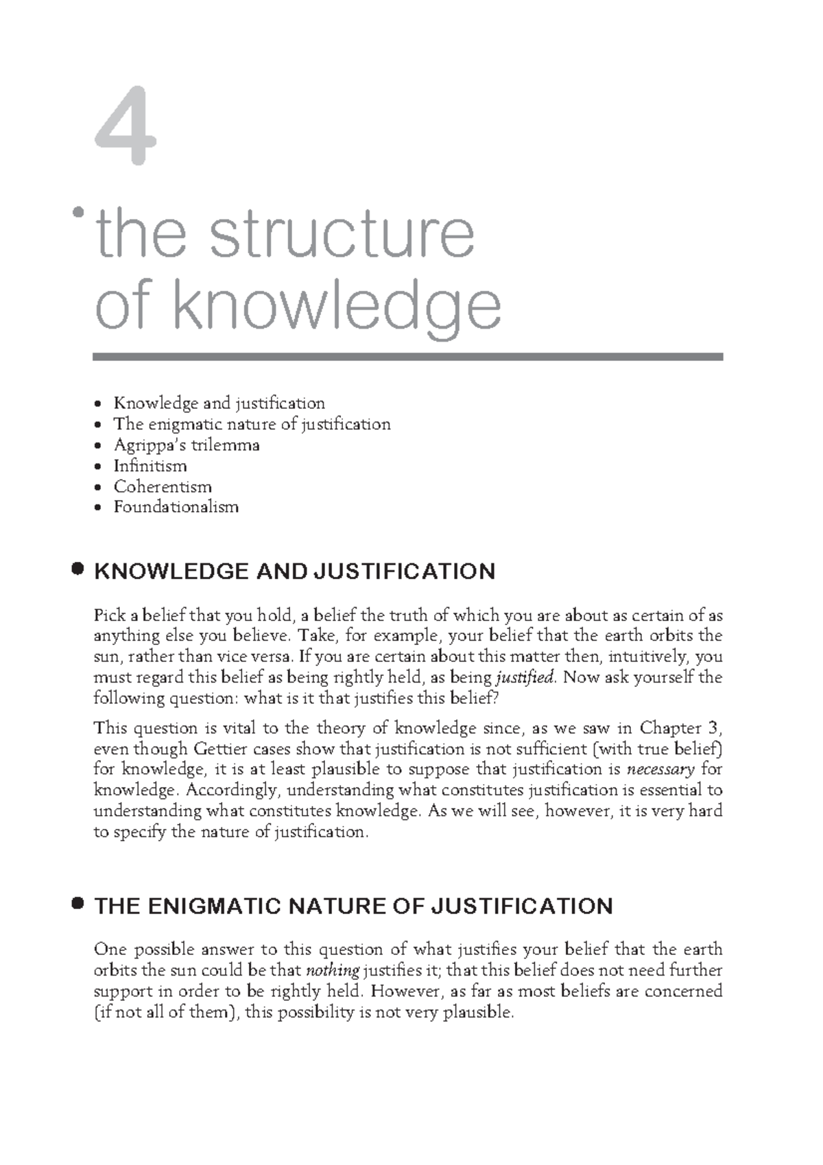 the structure of knowledge - 4 the structure of knowledge Knowledge and ...