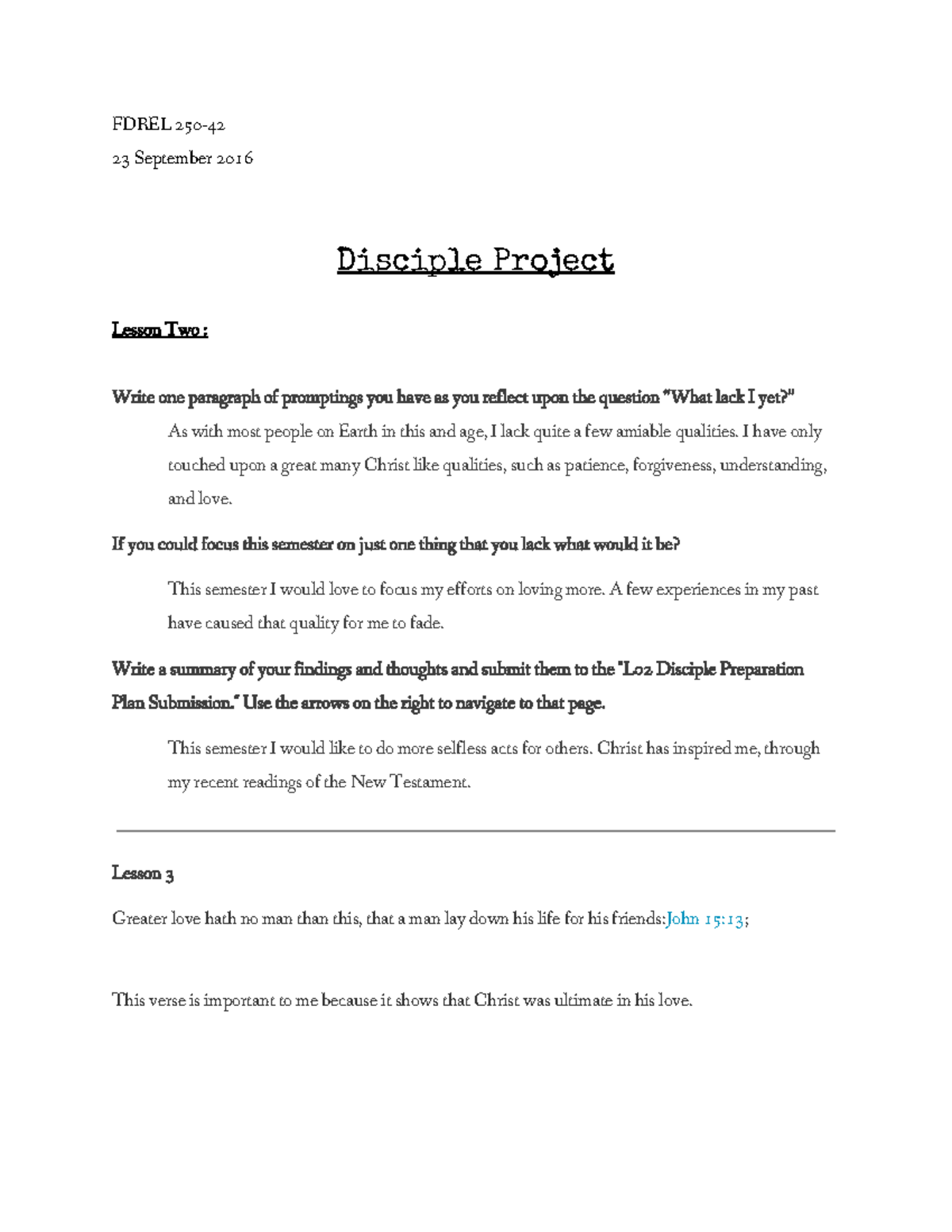 Disciple Project - For FEDREL 250 Jesus Christ Everlasting Gospel. 7 ...