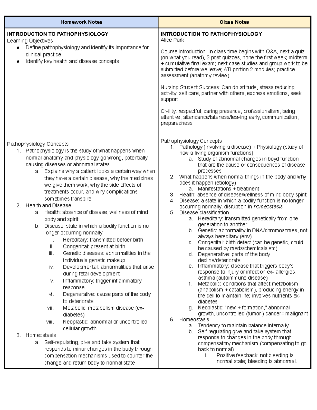 Chp 1 HW - Lecture notes 1 - Homework Notes Class Notes INTRODUCTION TO ...
