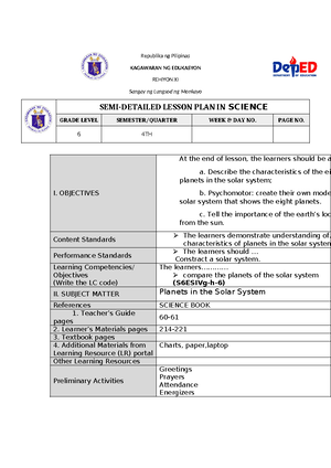 Q2 G9 Science DLL CO3 - detailed lesson plan - Grades 7- DAILY LESSON ...