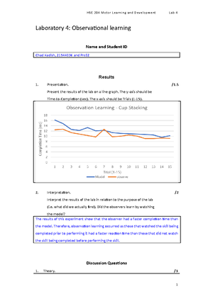 Lab 7 Prac report - Laboratory 7: Variability of practice Name, Student ...