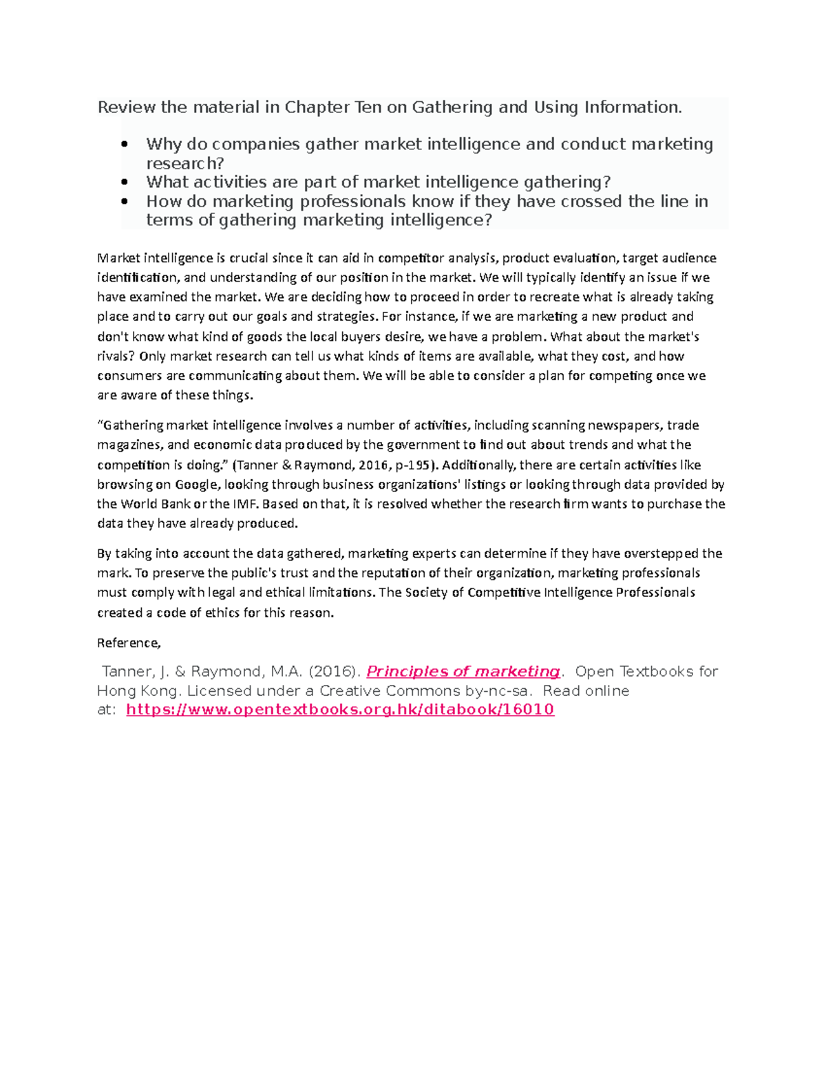Week 1 discussion forum - Review the material in Chapter Ten on ...