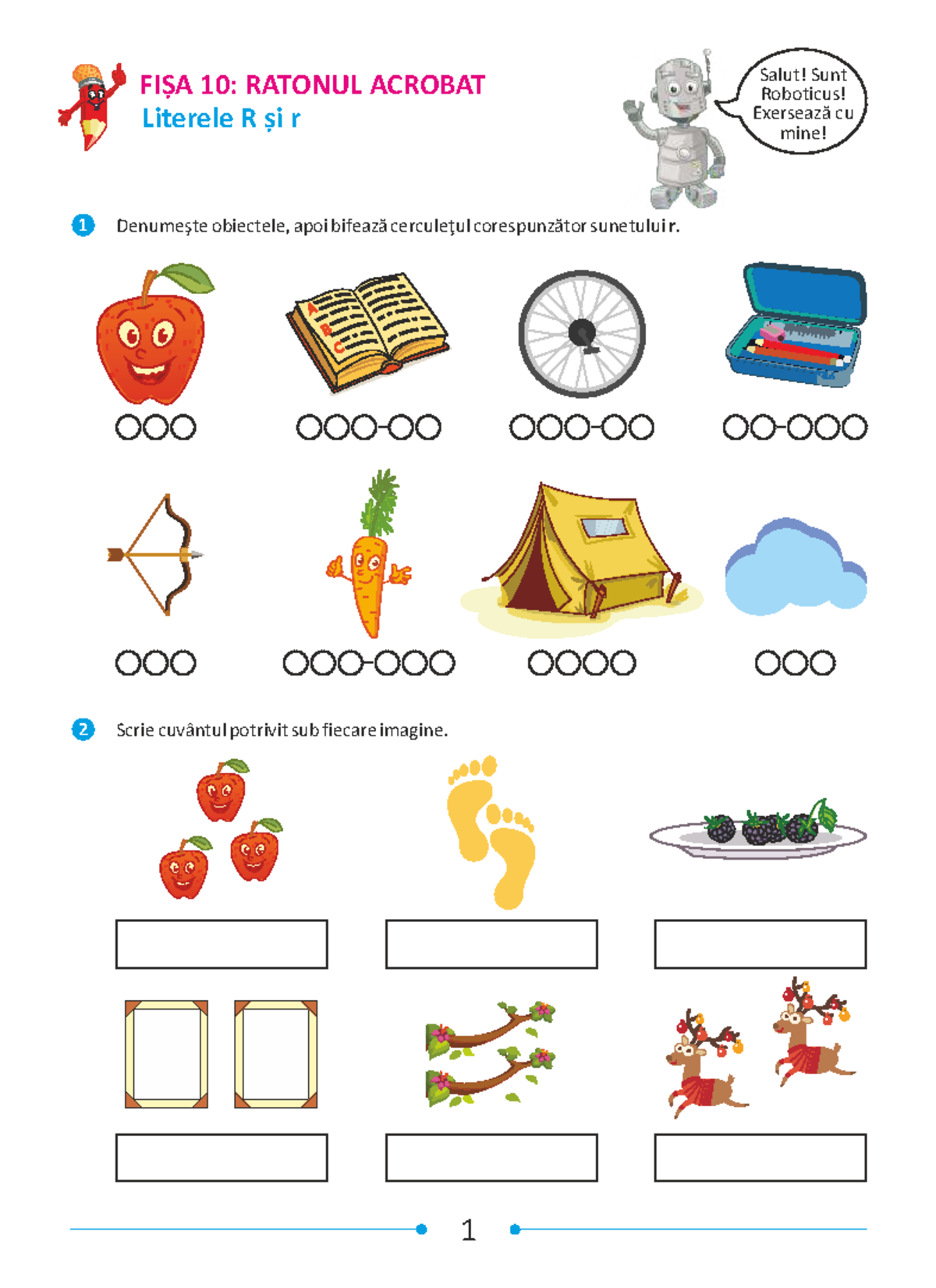 10 Ratonul acrobat Literele R și r - Andreea - 1 Literele R și r ...