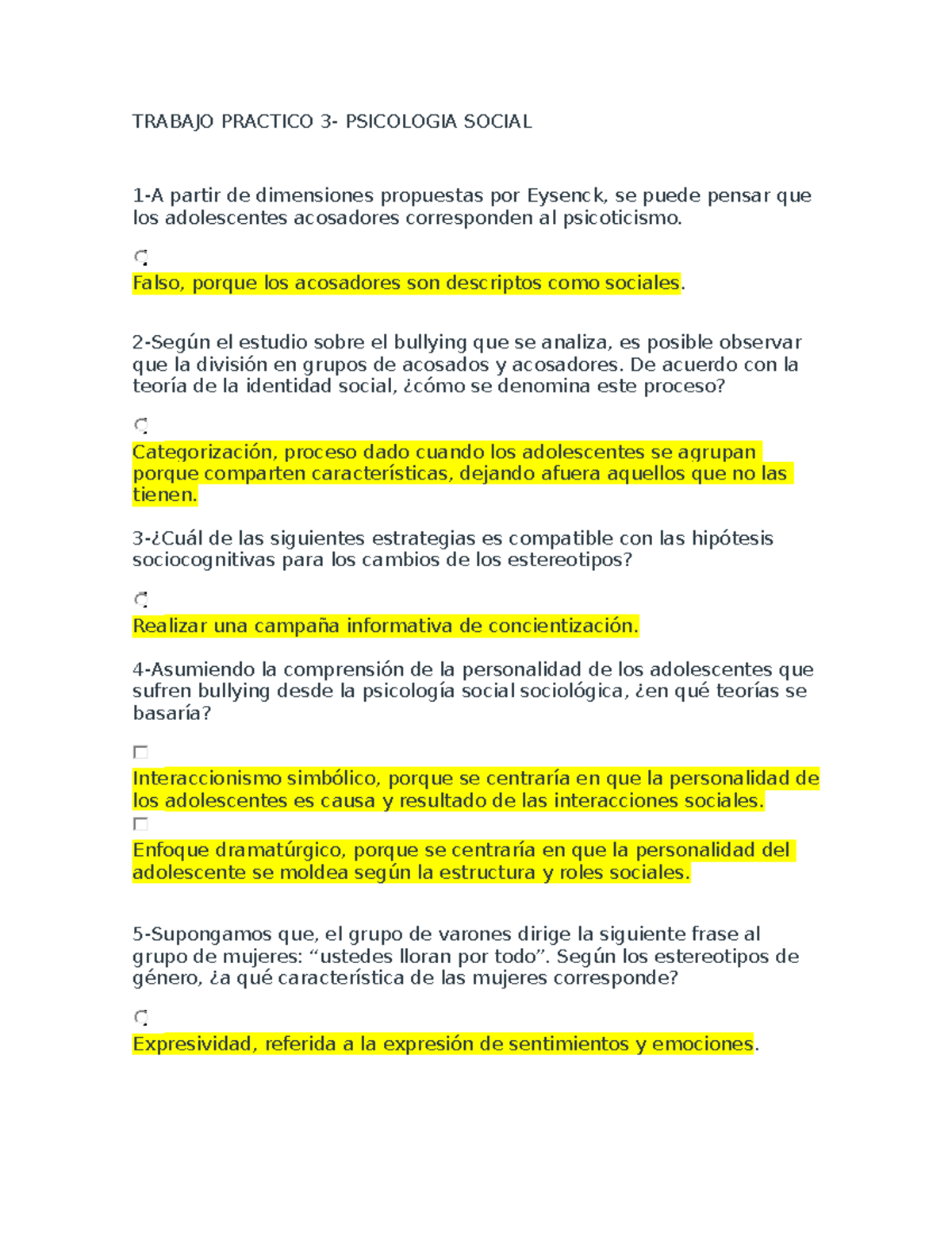 Trabajo Practico 3 Ps - tp3 - TRABAJO PRACTICO 3- PSICOLOGIA SOCIAL 1-A ...