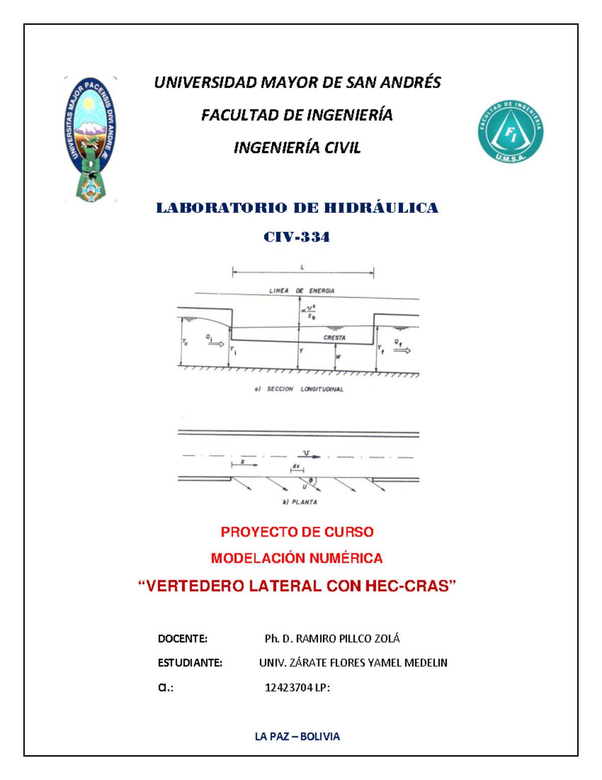 Tutorial- Vertedero Lateral CON HEC RAS - UNIVERSIDAD MAYOR DE SAN ...