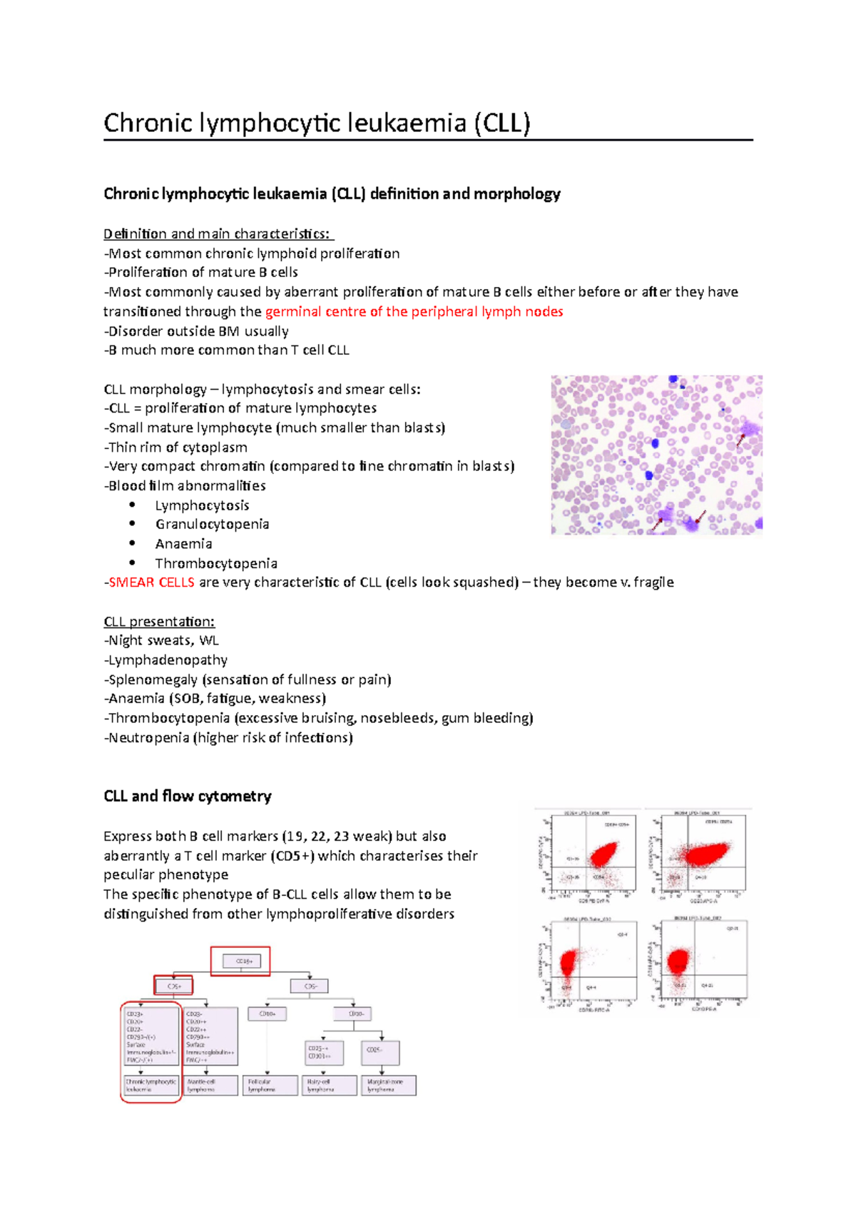 BSc - Chronic lymphocytic leukaemia - Chronic lymphocytic leukaemia ...