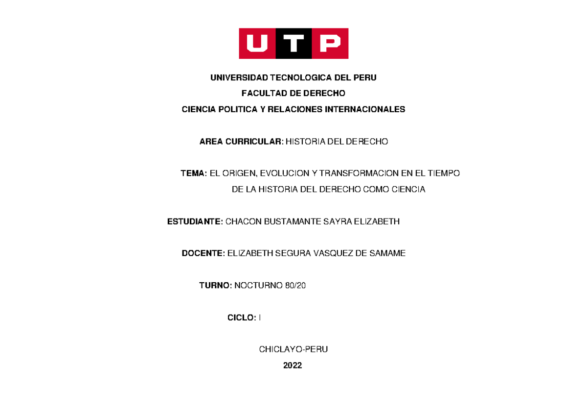 Historia DEL Derecho TEMA 2 . Sayra Elizabeth Chacon Bustamante ...