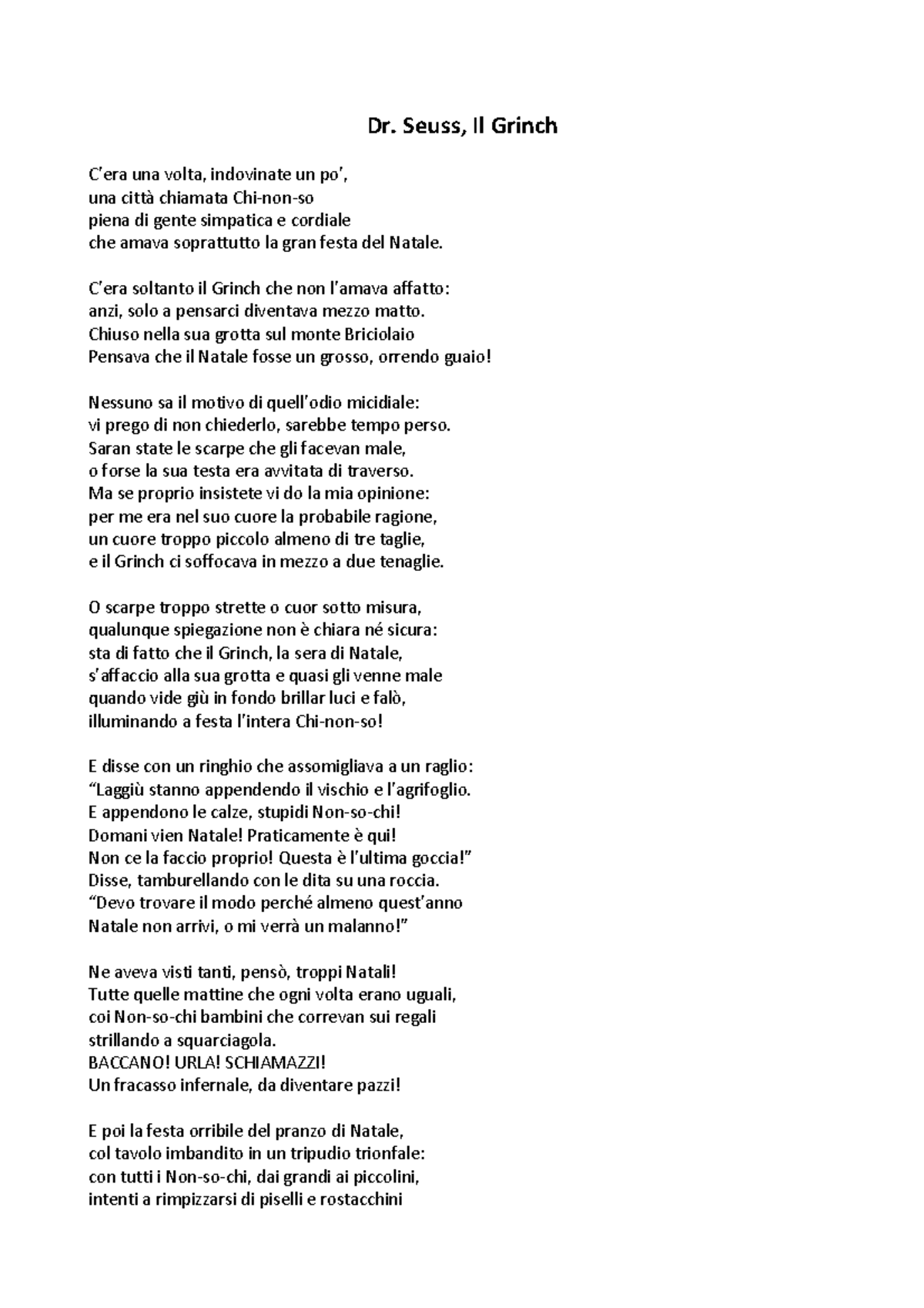 Il-Grinch - Libro IL GRINCH completo in italiano - Dr. Seuss, Il Grinch ...