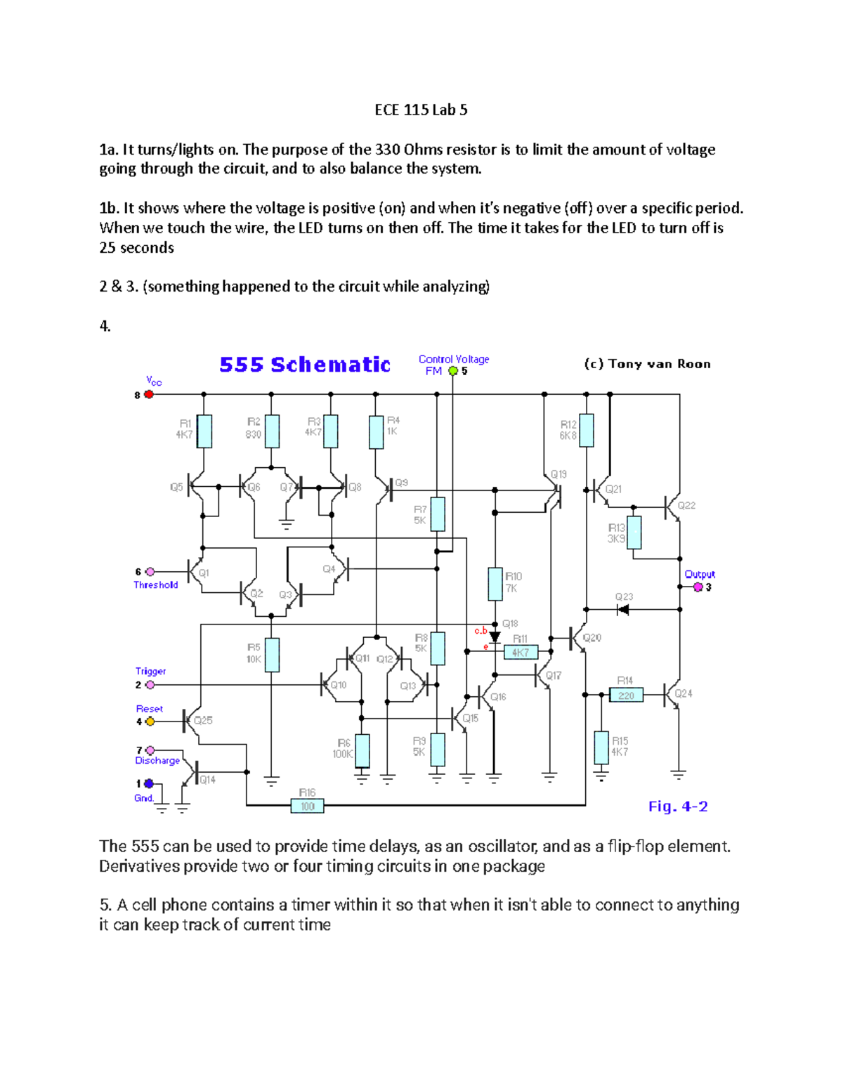 ECE115 - Introduction To Electrical And Computer Engineering - Lab 5 ...