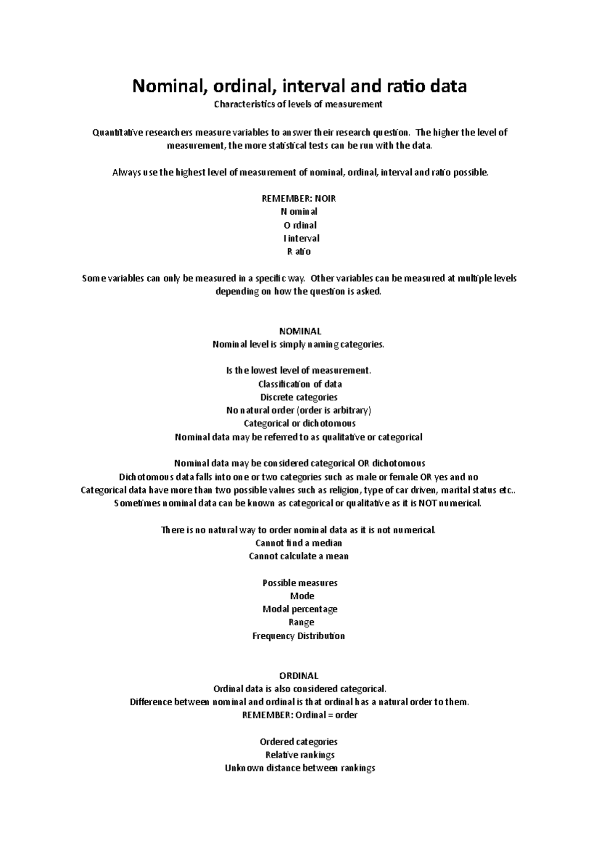 Levels Of Measurement In Statistics Nominal Ordinal Interval And Ratio Data Characteristics levels-of-measurement-in-statistics-nominal-ordinal-interval-and-ratio-data-characteristics