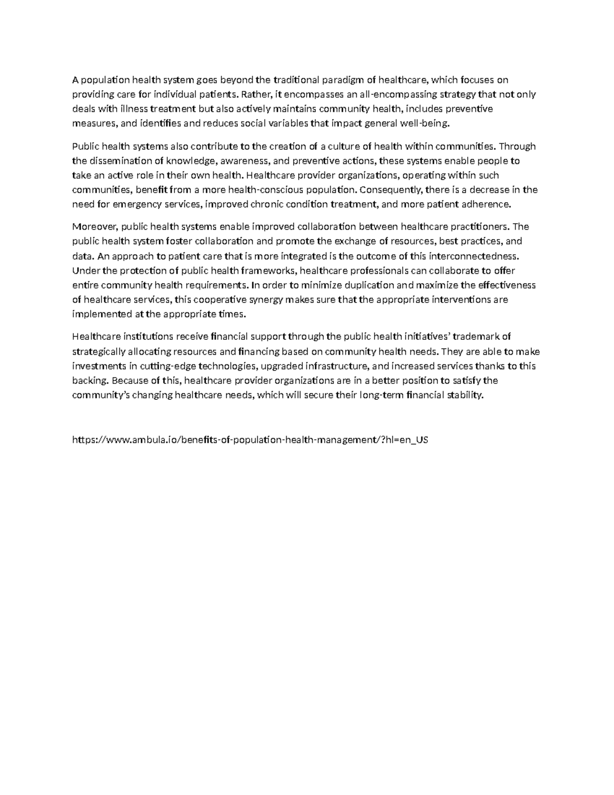 IDK - Anaphy - A population health system goes beyond the traditional ...