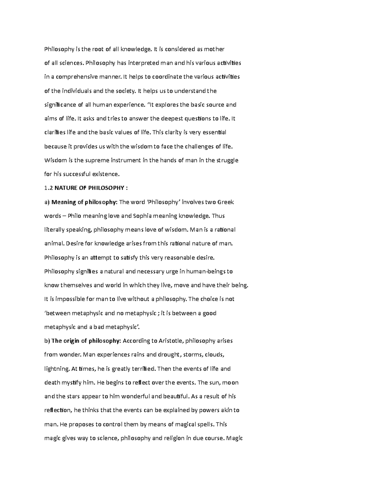 Western philosophy 1 - Useful notes - Philosophy is the root of all ...