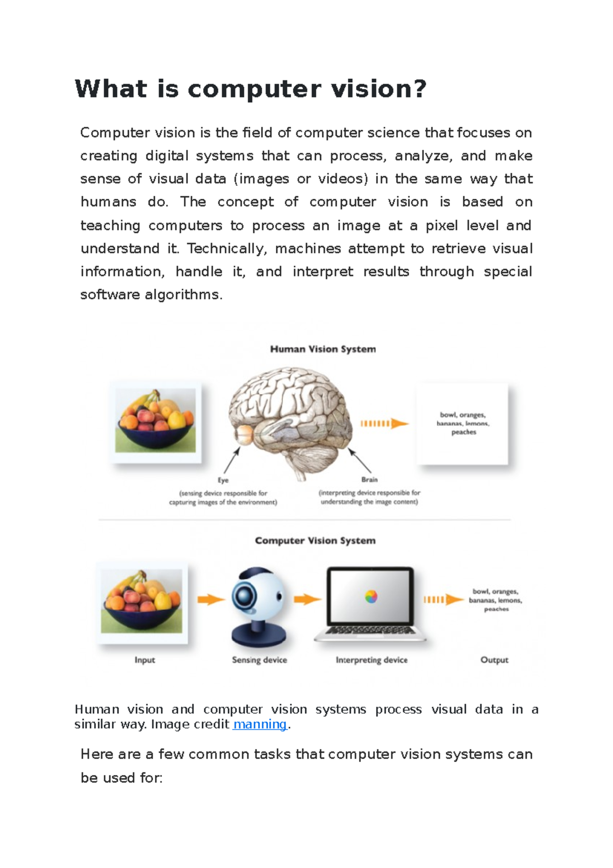 What is computer vision - What is computer vision? Computer vision is ...