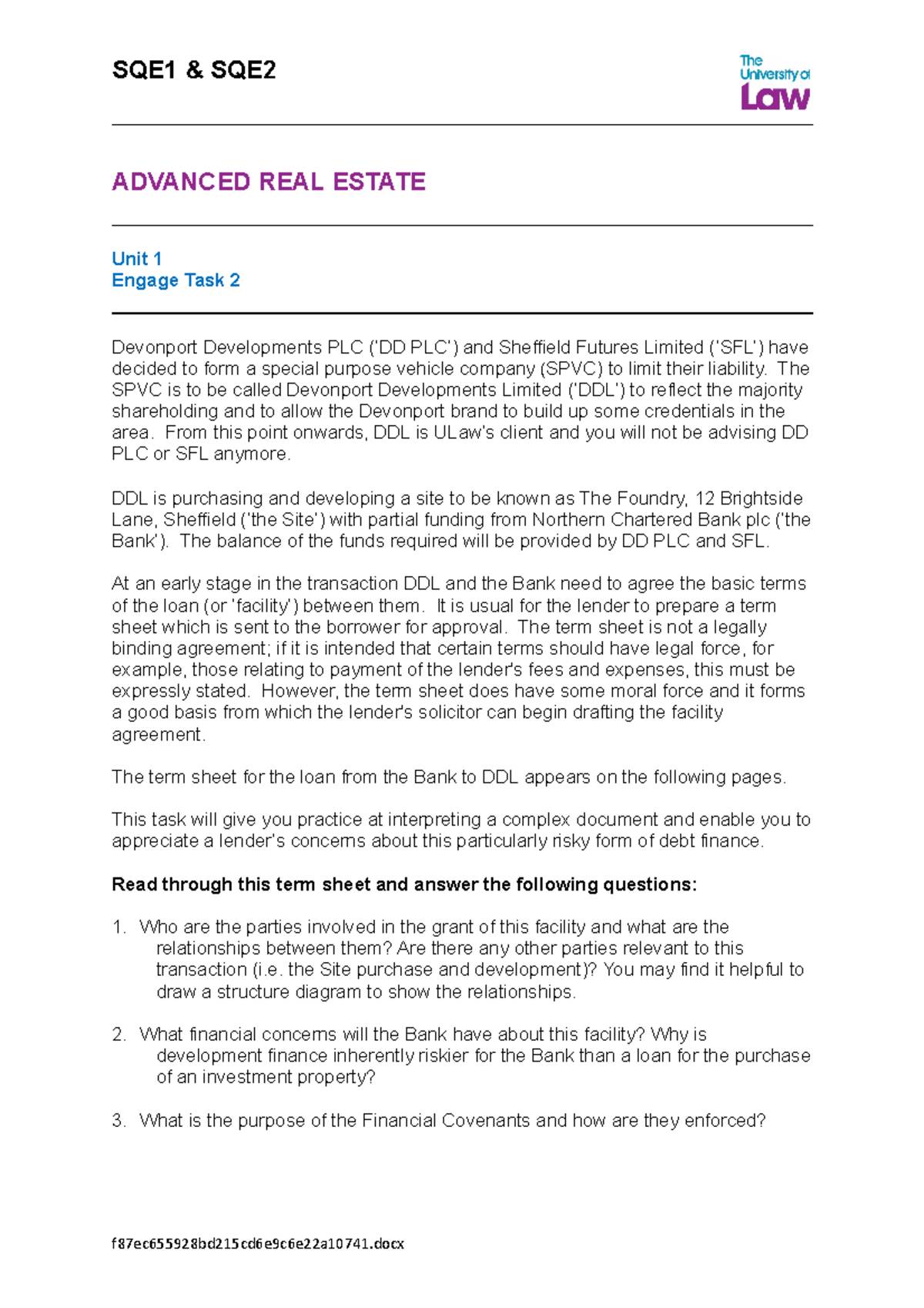 2223 sqep are u01 ce01 engage task 02 attendance - ADVANCED REAL ESTATE ...