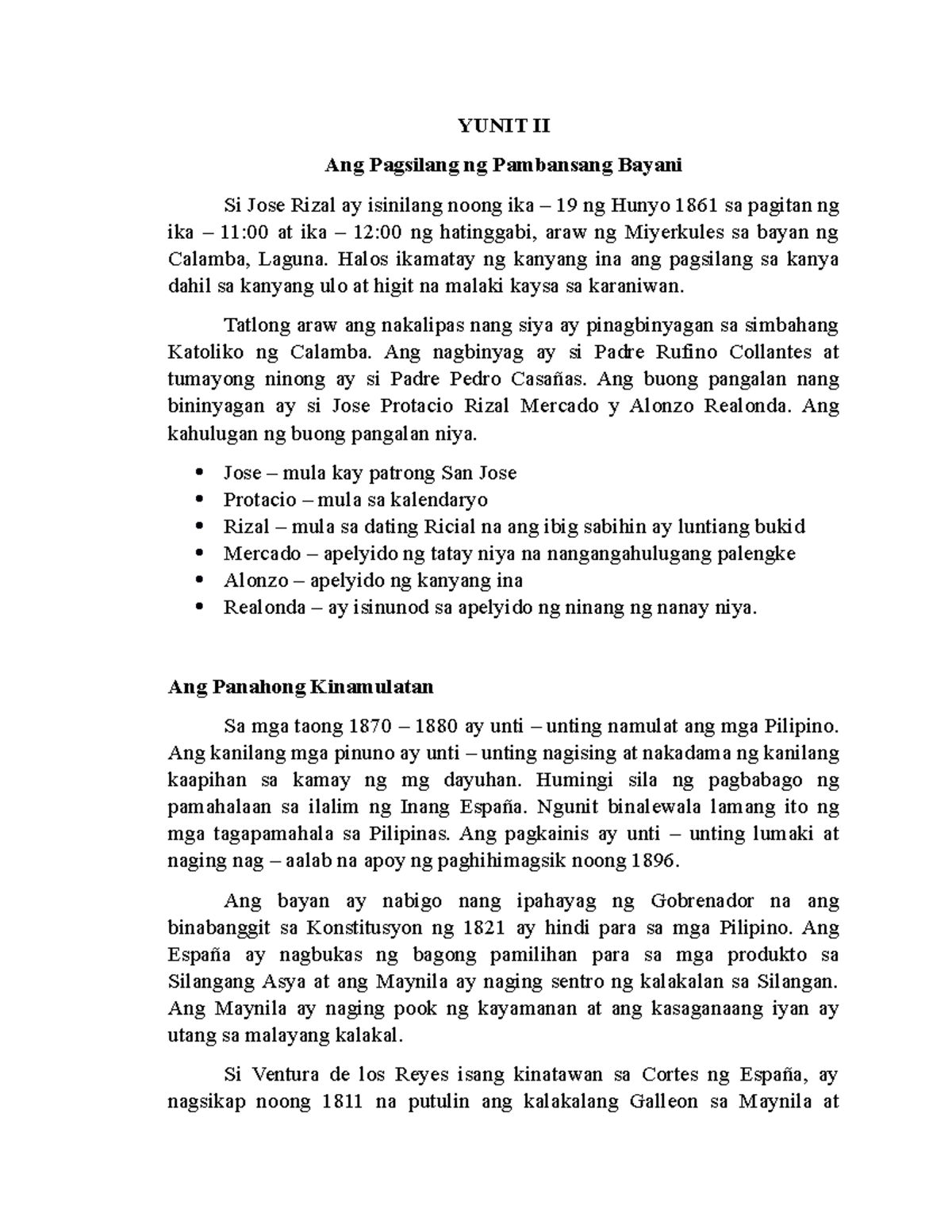 Ang Pagsilang ng Pambansang Bayani - Halos ikamatay ng kanyang ina ang pagsilang sa kanya dahil ...