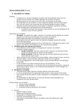 Ethiek Samenvatting hoofdstuk 2 - Ethiek - Hoofdstuk 2. Plichtethiek ...